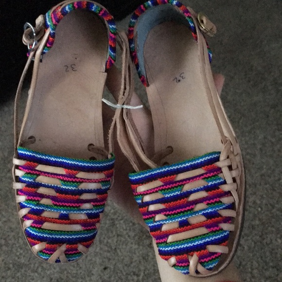 Shoes | Traditional Mayan Woven Leather Huarache Sandals | Poshmark